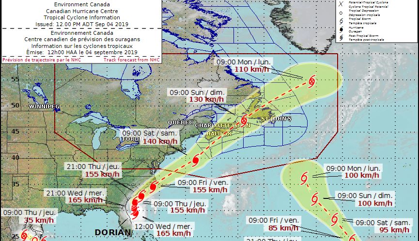 Uraganul Dorian va ajunge și în Canada - Pagini Romanesti